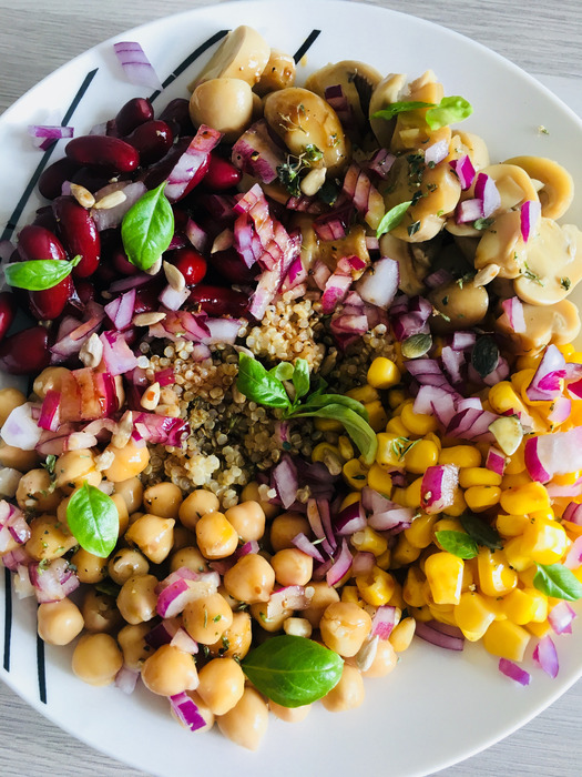 Salade de Légumineuses et Céréales :: Les Recettes de Sylvie
